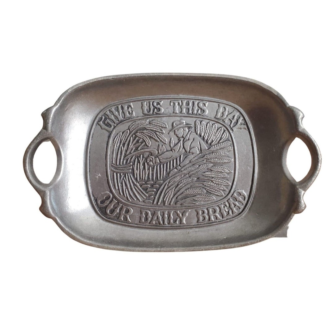 Bread Tray Sexton 1972 Metal Art Give Us This Day Our Daily Bread ...