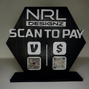 Scannable QR Code Sign | Social Media | Bar Code Sign | Pay Here Sign ...