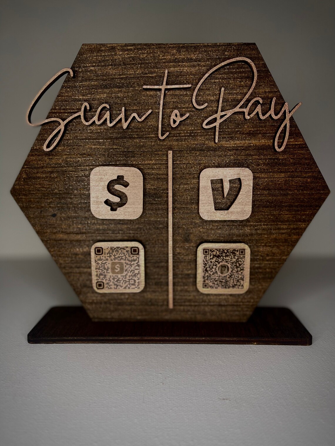 Scannable QR Code Sign Social Media Bar Code Sign Pay - Etsy