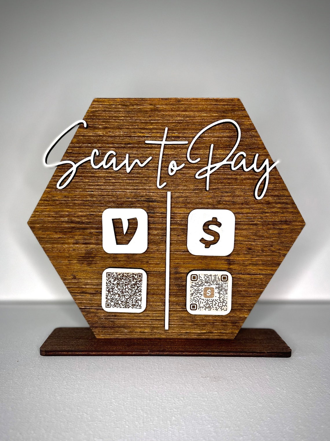 Scannable QR Code Sign Social Media Bar Code Sign Pay - Etsy