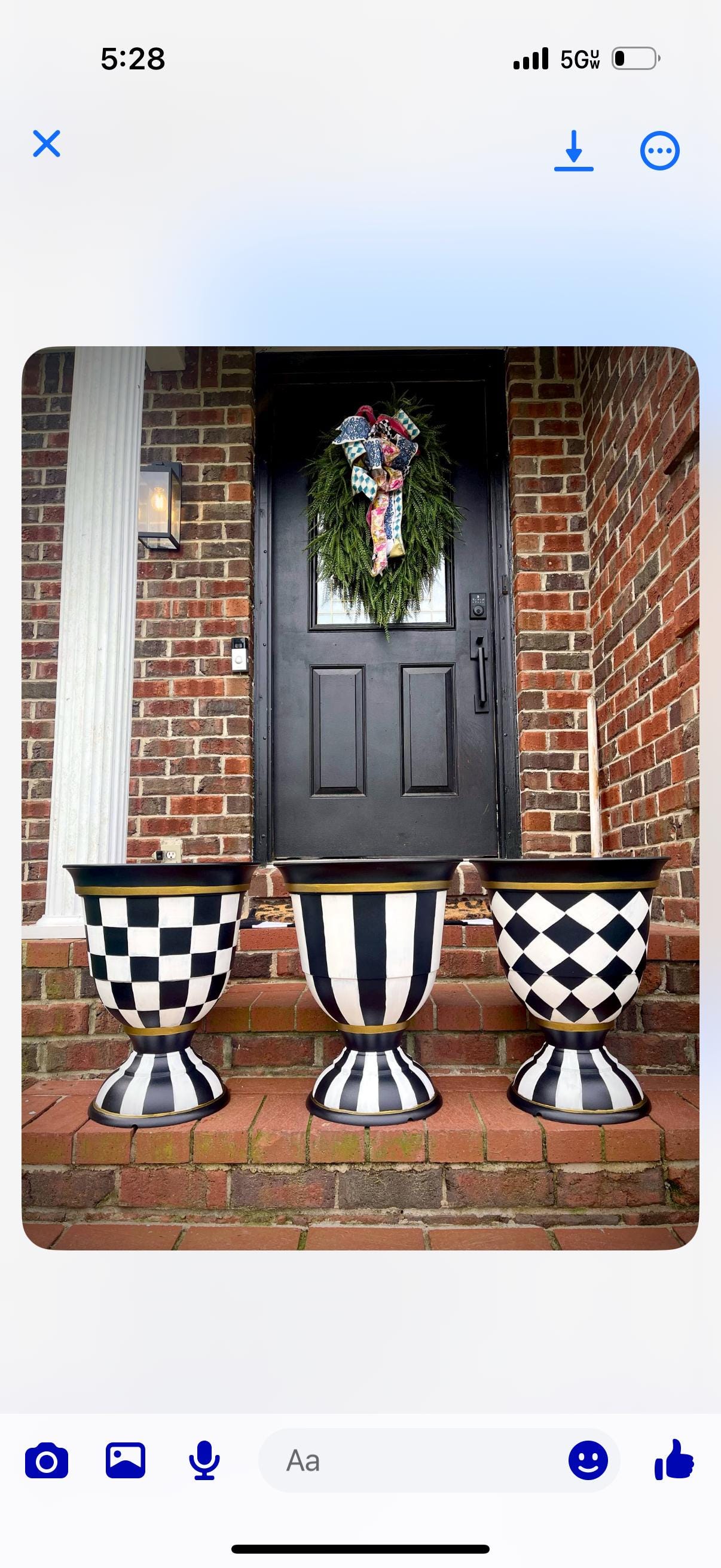 MC Inspired Outdoor Hand Painted Urn Planter - Etsy