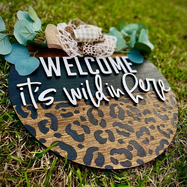 Leopard Print Wood Wreath - Etsy