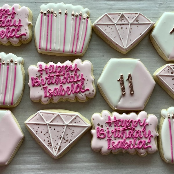 Rose Gold Cookies - Etsy