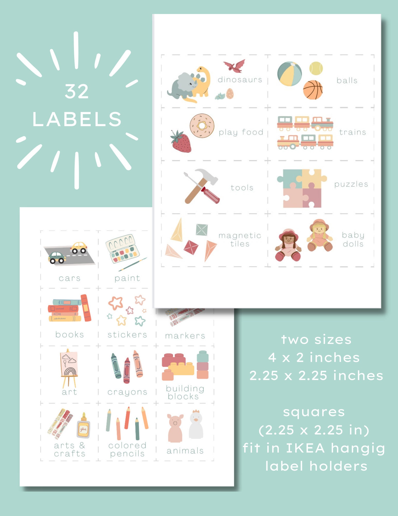 Printable Toy Organization | Ikea Trofast Bin Labels | Playroom ...