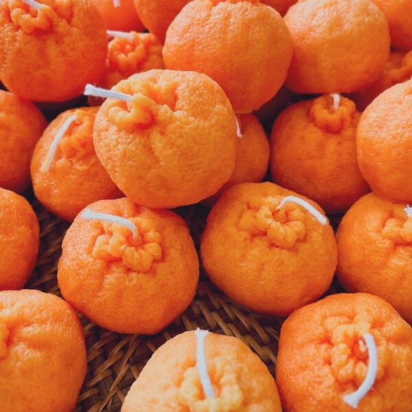 Orange Candle - Etsy