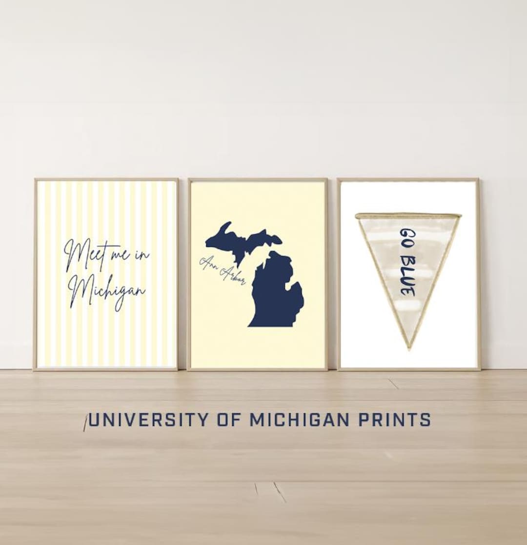 Michigan Dorm Prints / Michigan Posters / University of Michigan ...