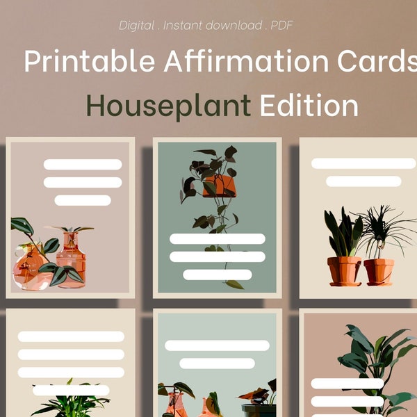 32 Printable Blank Affirmation Cards Positive, Gratitude, Confidence ...