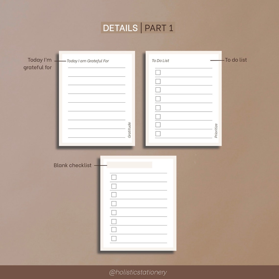 Wellness Checklist | Printable Checklist, Gratitude Card, to Do List ...