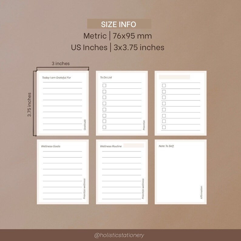 Wellness Checklist | Printable Checklist, Gratitude Card, to Do List ...