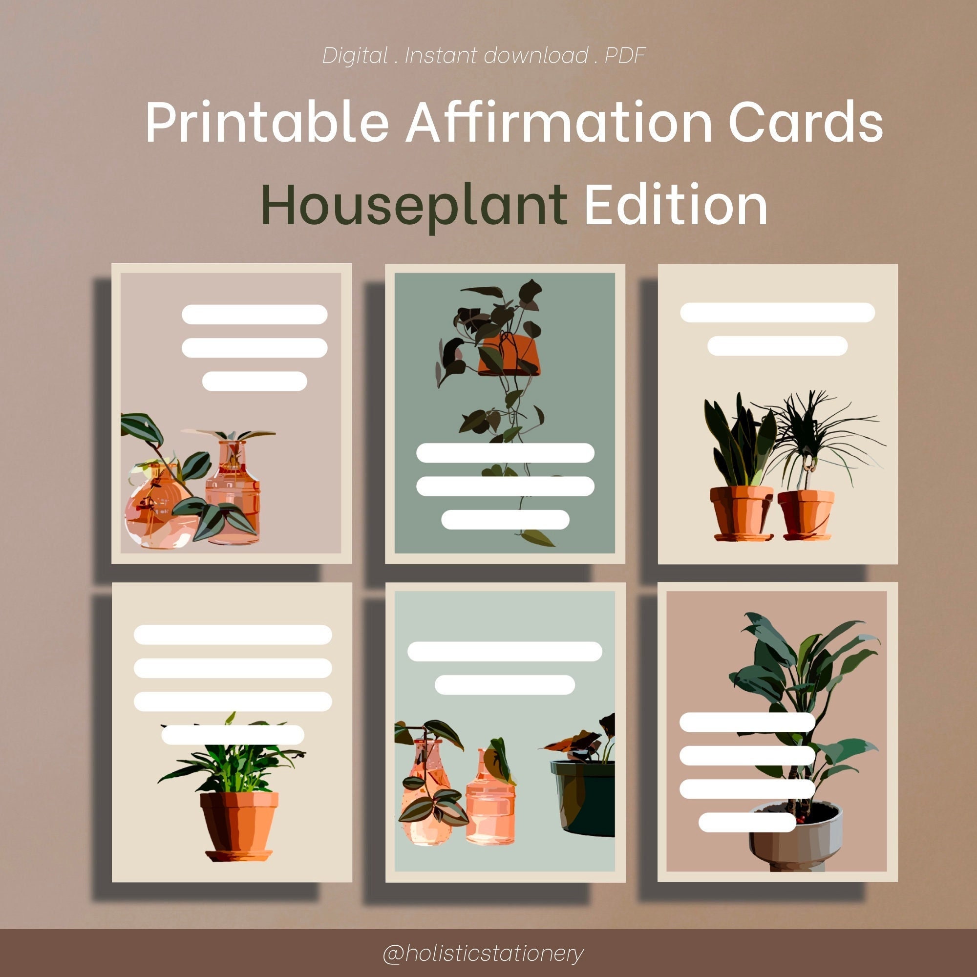 Printable Blank Affirmation Cards | Wellness, Gratitude, Self-care, DIY ...