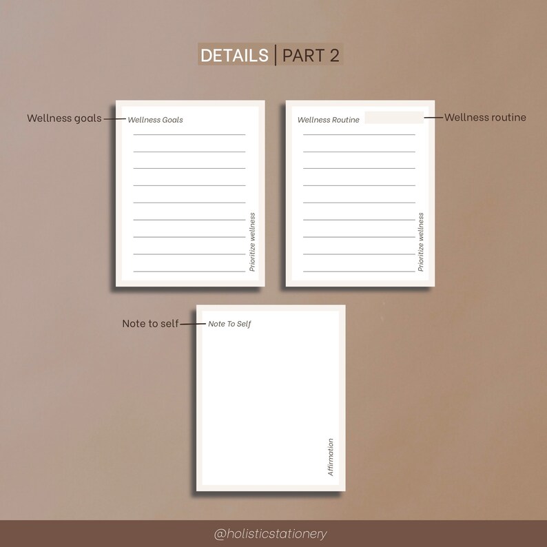 Wellness Checklist: Printable Gratitude, Goals, Routine (PDF) - Etsy