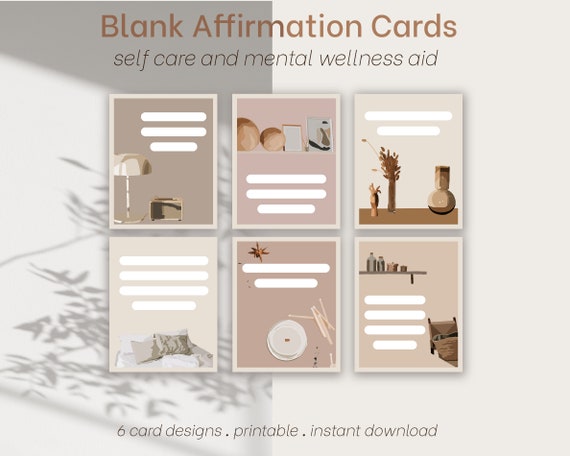 Blank Printable Affirmation Card Instant Download DIY - Etsy
