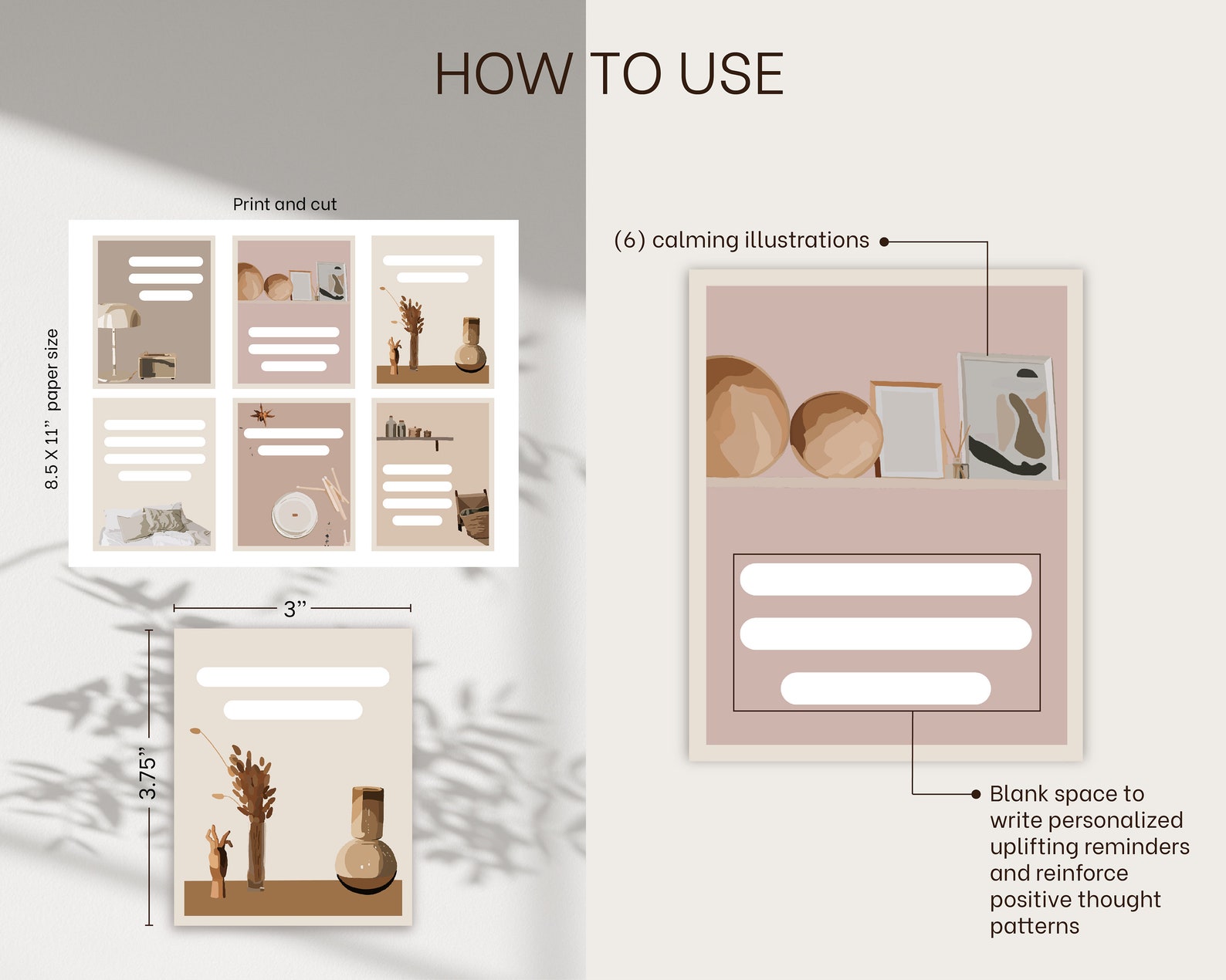 Blank Printable Affirmation Card, Instant Download, DIY Affirmation ...