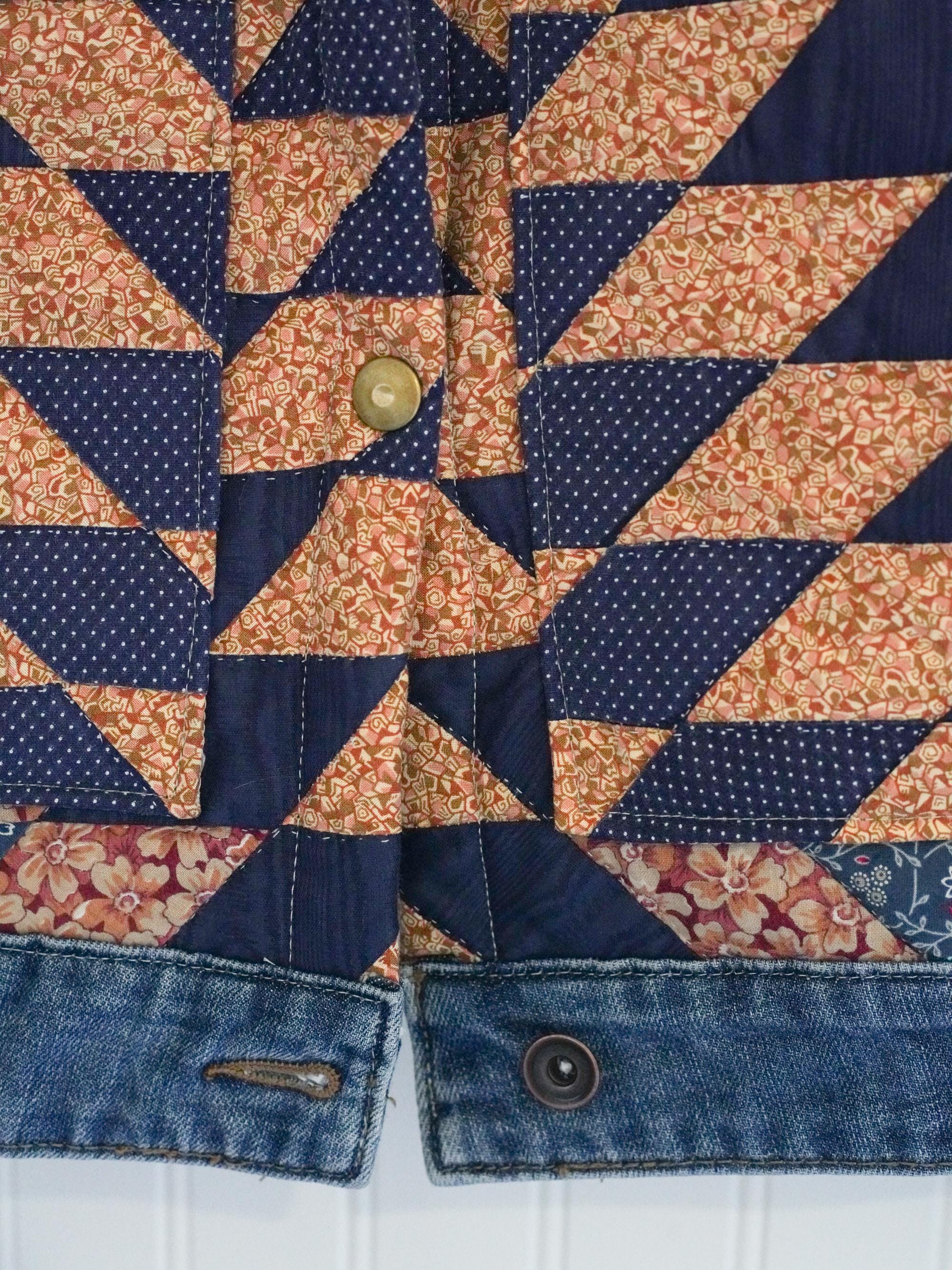 Vintage Texas Star Quilt Coat Jacket With Denim - Etsy