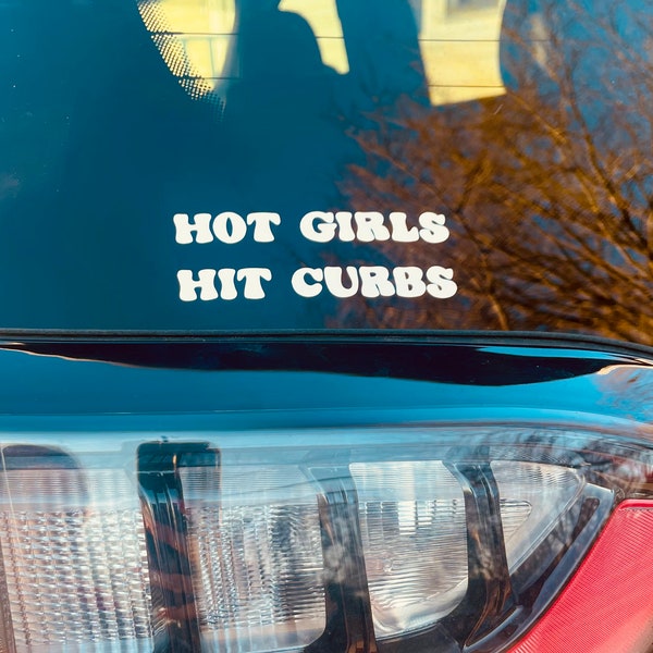 Hot Girls Hit the Curb Bumper Stickers - Etsy Canada