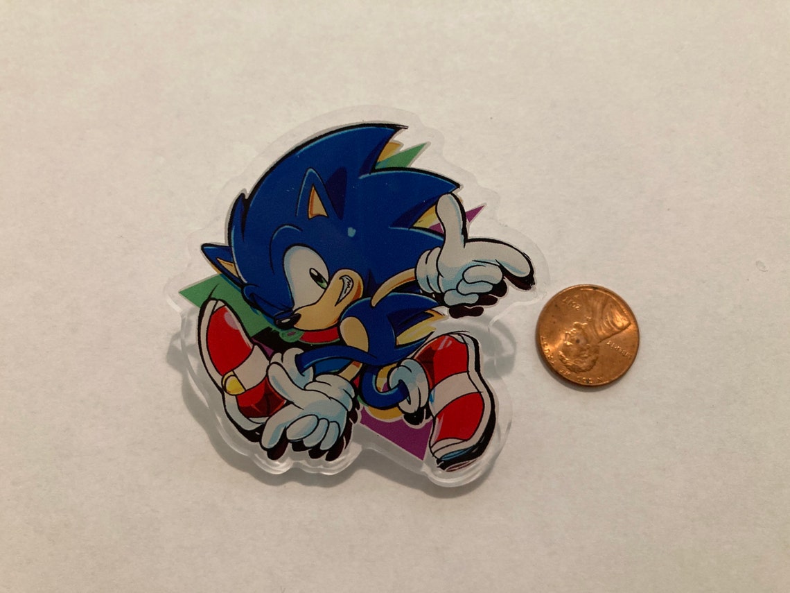 Sonic the Hedgehog SONIC ADVENTURE POSE 3 Acrylic Pin - Etsy