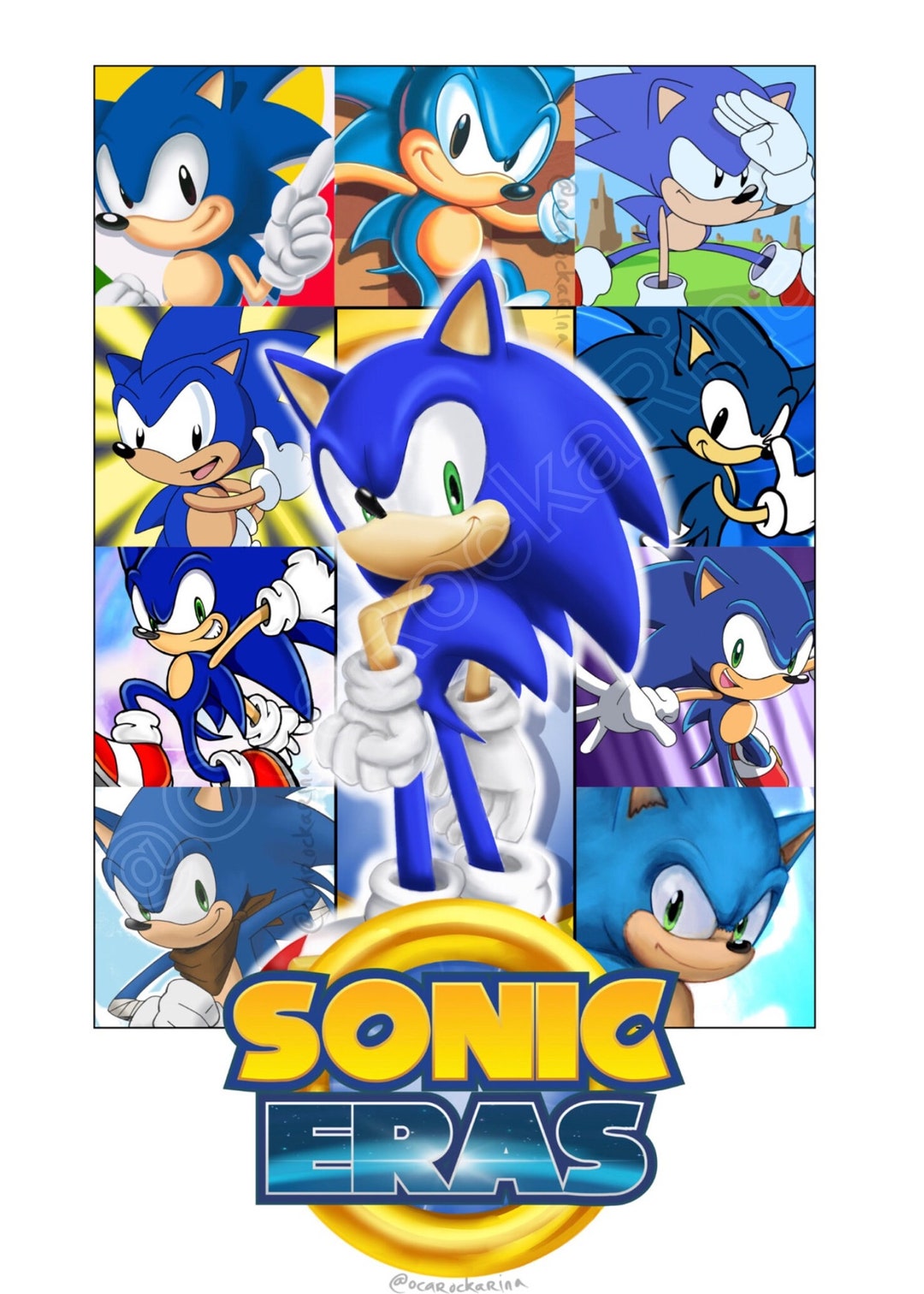 SONIC ERAS 5x7 Glossy Art Print (heavy Cardstock) - Etsy
