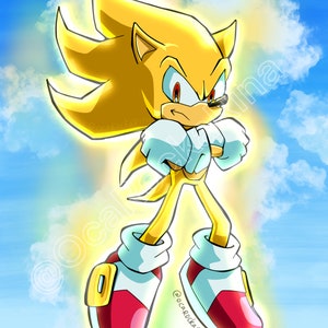 Sonic Frontiers SUPER SONIC 5x7 Glossy Art Print (heavy Cardstock) - Etsy