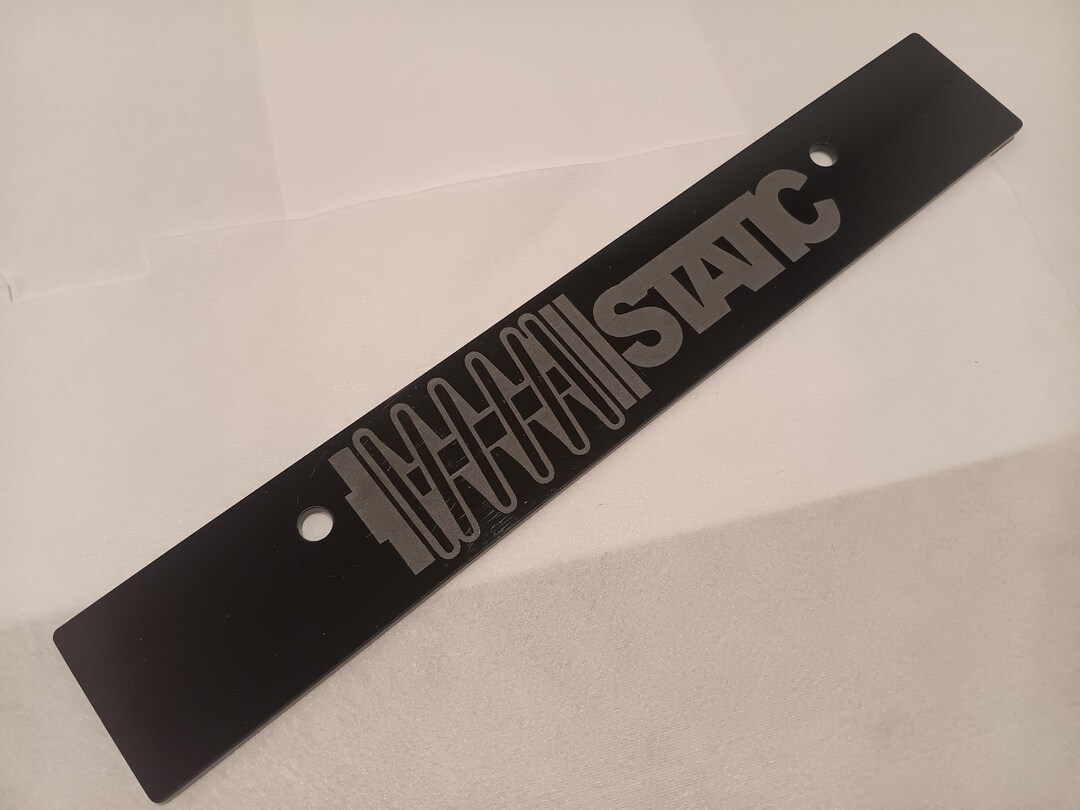 STATIC License Plate Delete - Gloss Black Acrylic Laser Engraved - Etsy