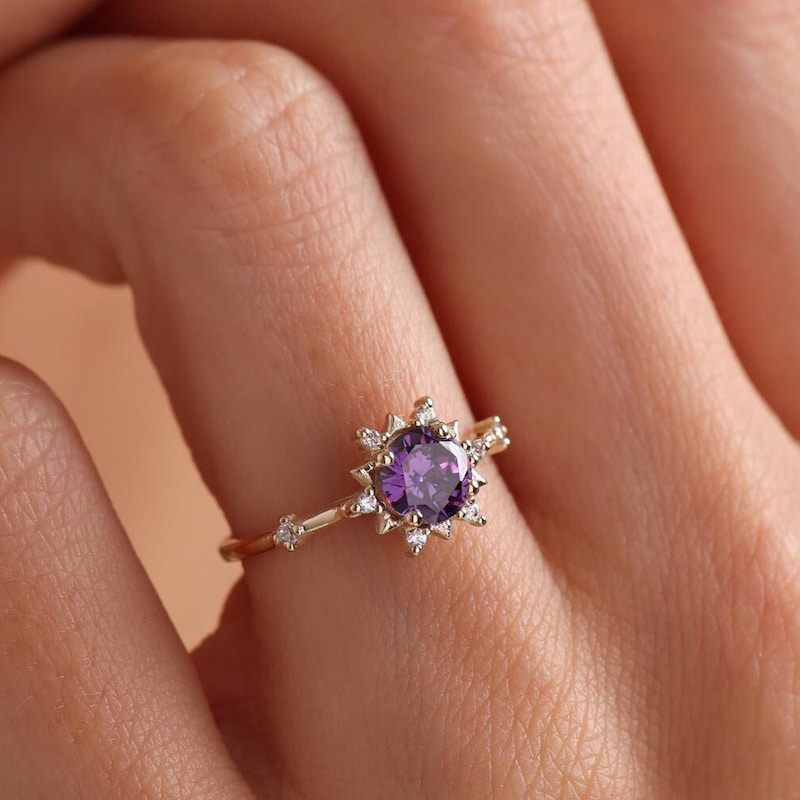 Amethyst 14k Ring Bezel - Etsy