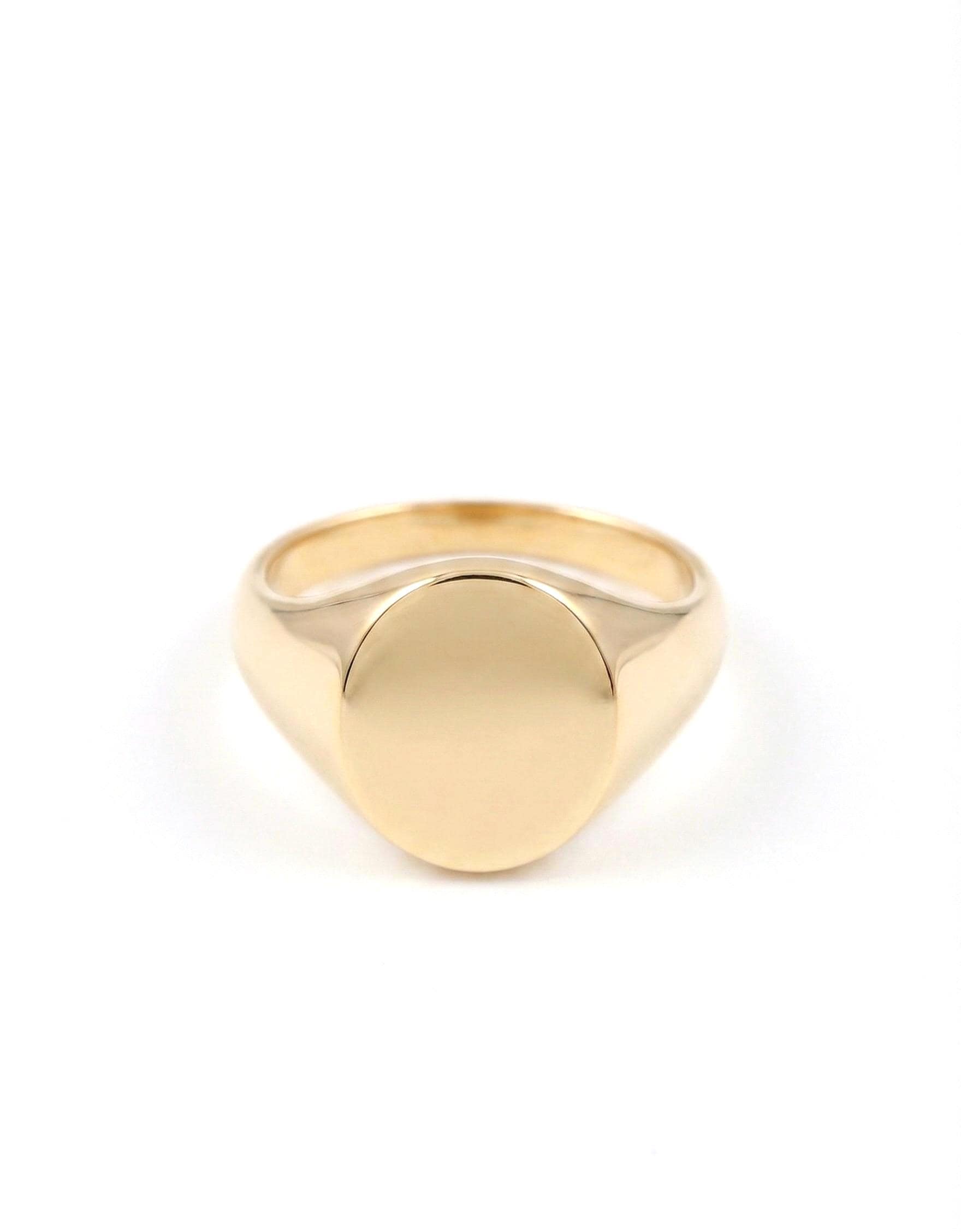 Personalized Gold Signet Ring – Custom Monogram Engraved Pinky Ring - Etsy