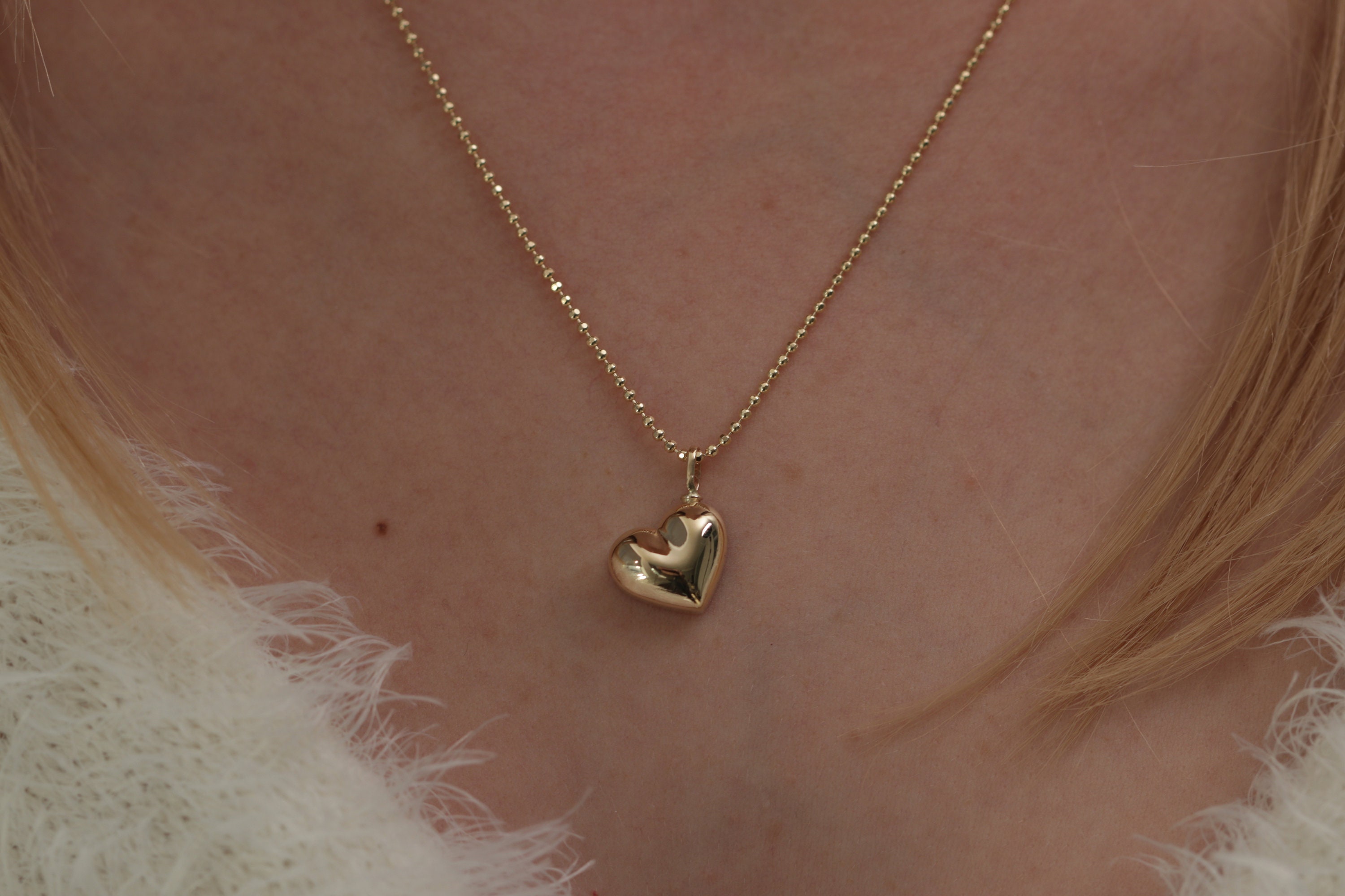 14k Gold Urn Heart Necklace Handmade Gold Urn Heart Necklace Etsy