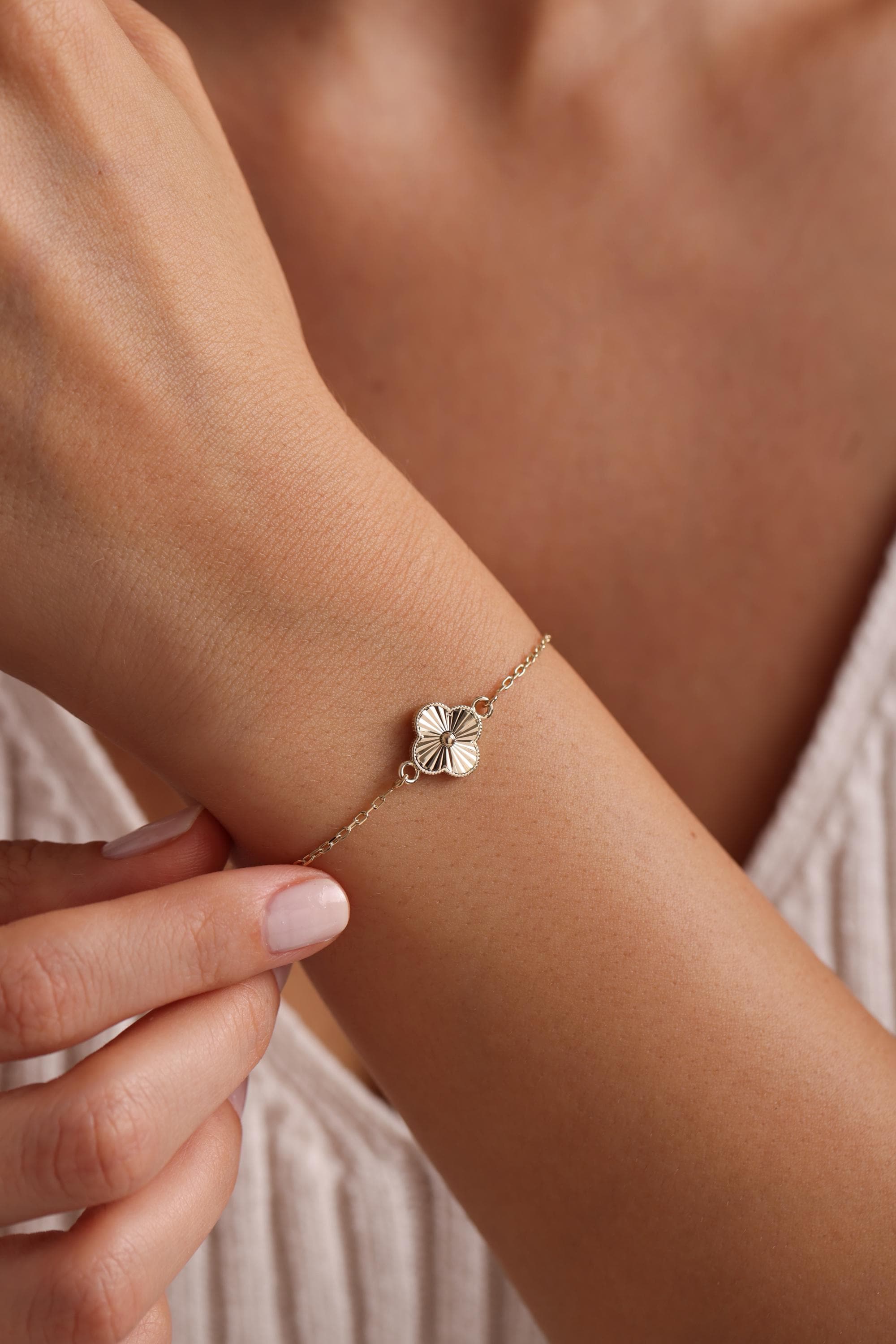 Clover Van Cleef Bracelet - Etsy Israel Clover Van Cleef Bracelet - Etsy Israel