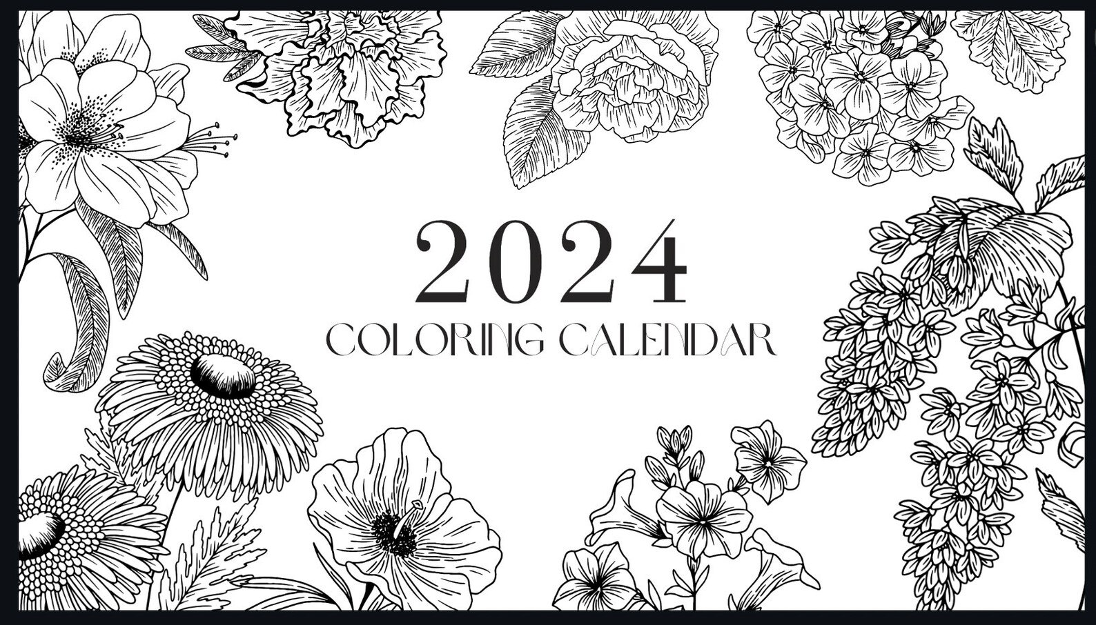 Coloring Calendar 2024 - Etsy