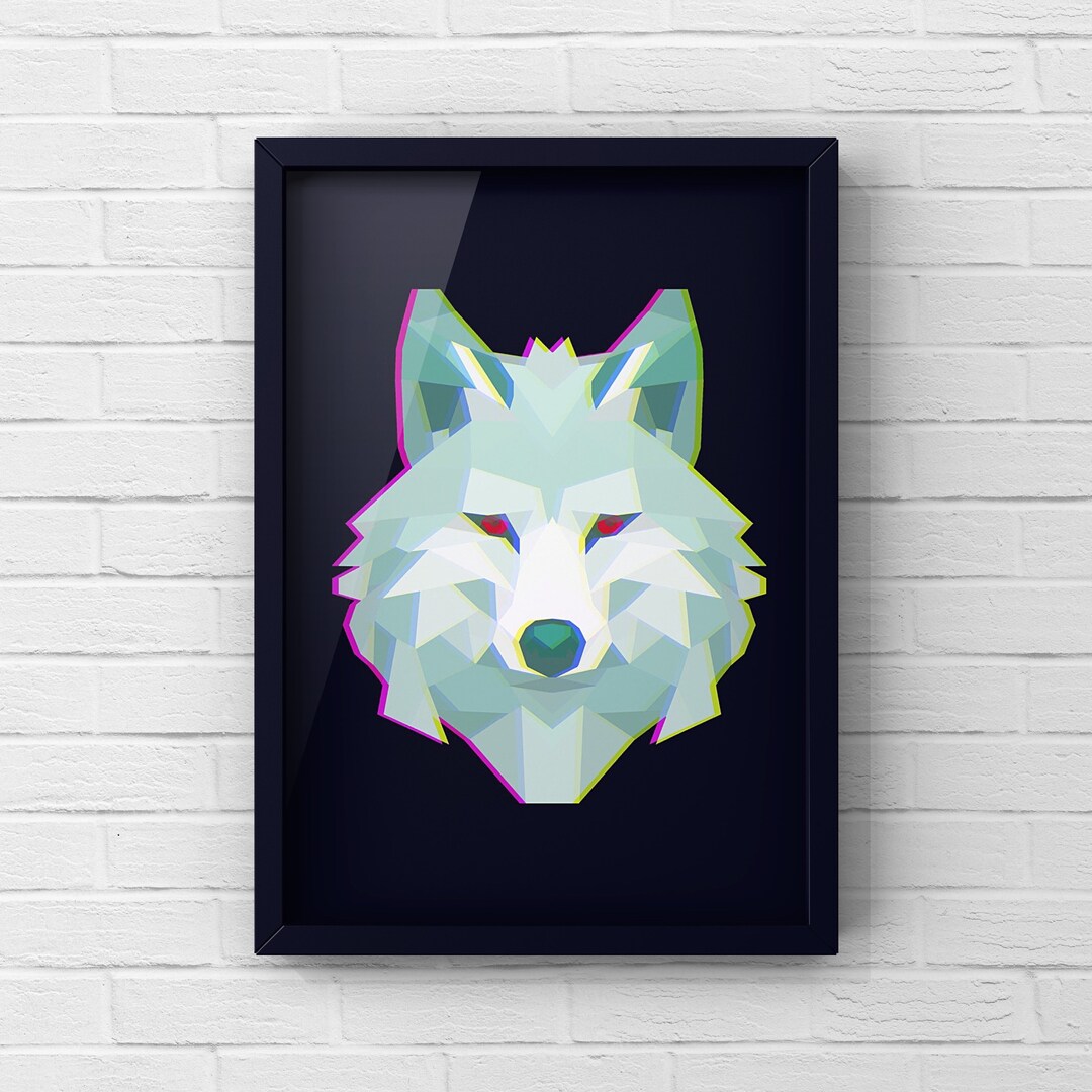 Wolf Polygon Art. Instant Download Digital Print, Wall Decor, Printable ...