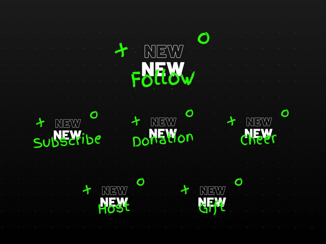 Twitch Animated Overlay Override Pack GREEN Screens Panels - Etsy