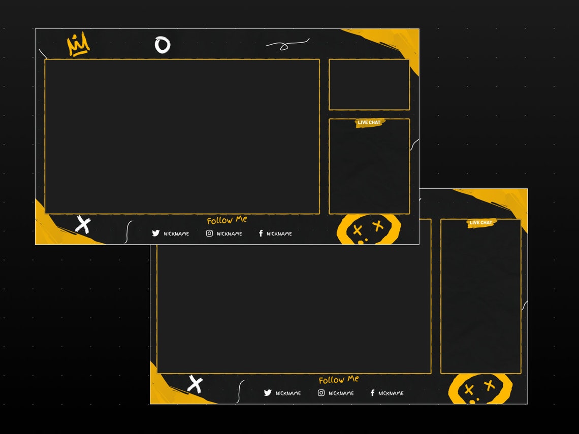 Twitch Animated Overlay Override Pack YELLOW Screens - Etsy