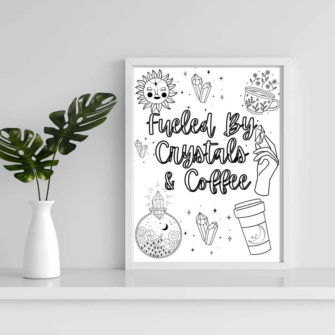 Magical Coloring Page-spiritual Coloring Page - Etsy