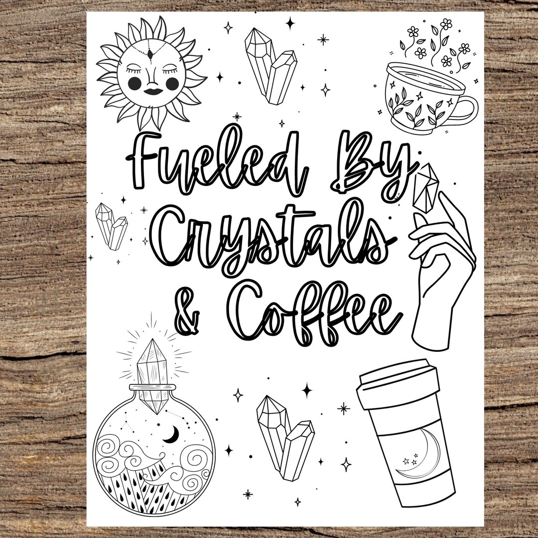 Magical Coloring Page-spiritual Coloring Page - Etsy