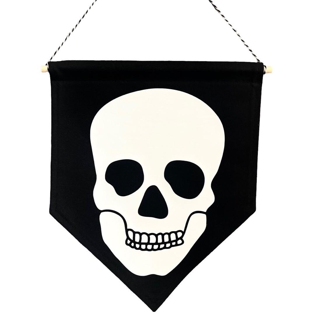 Halloween Skeleton Canvas Pennant Flag Room Decor, Halloween Banner or ...