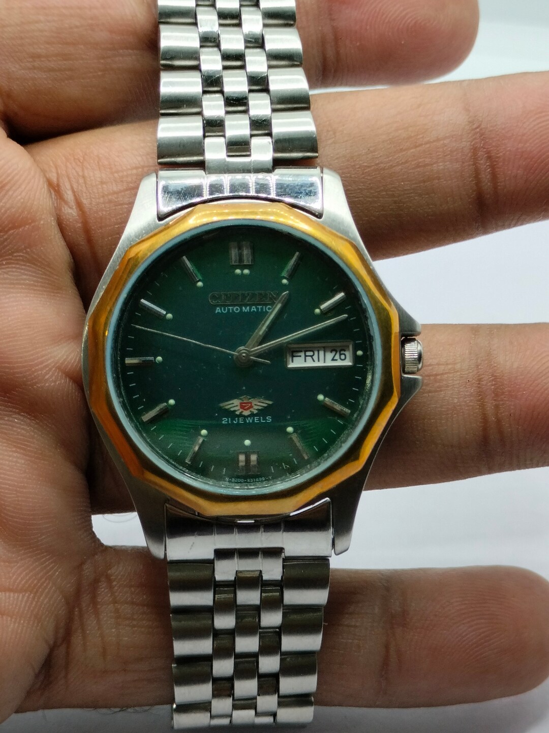 Rare Vintage Citizen Watch Automatic Mechanical Green Dial for - Etsy