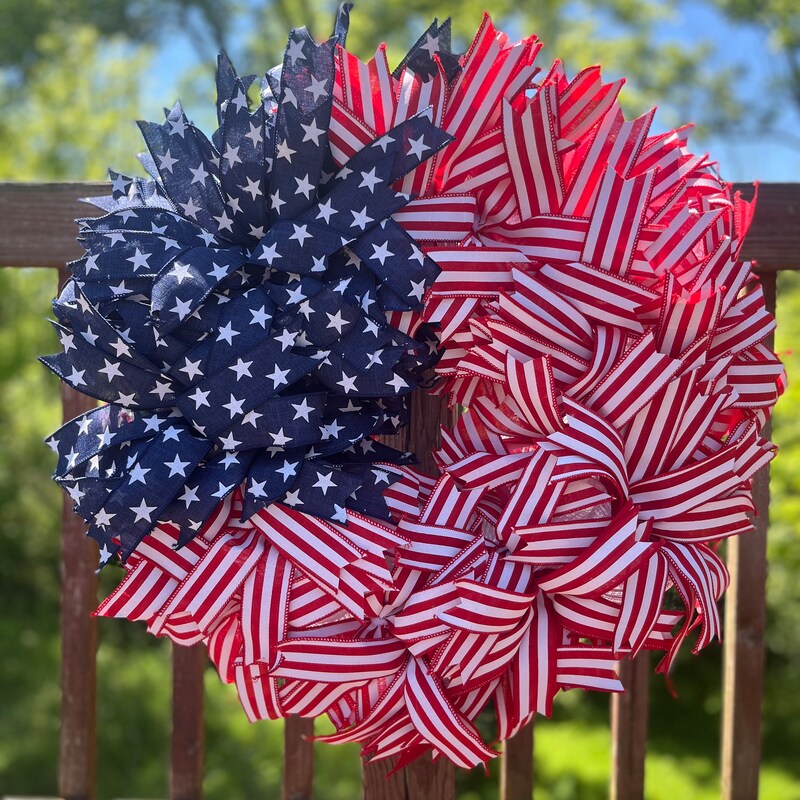American Flag Wreath - Etsy