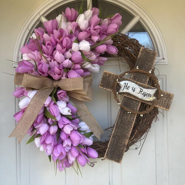 Religious Easter Wreath - Etsy