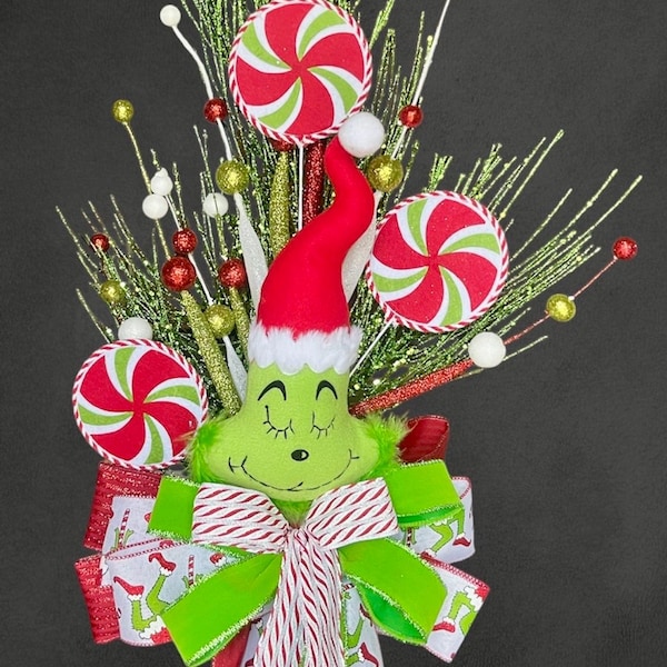 Grinch Tree Toppers - Etsy