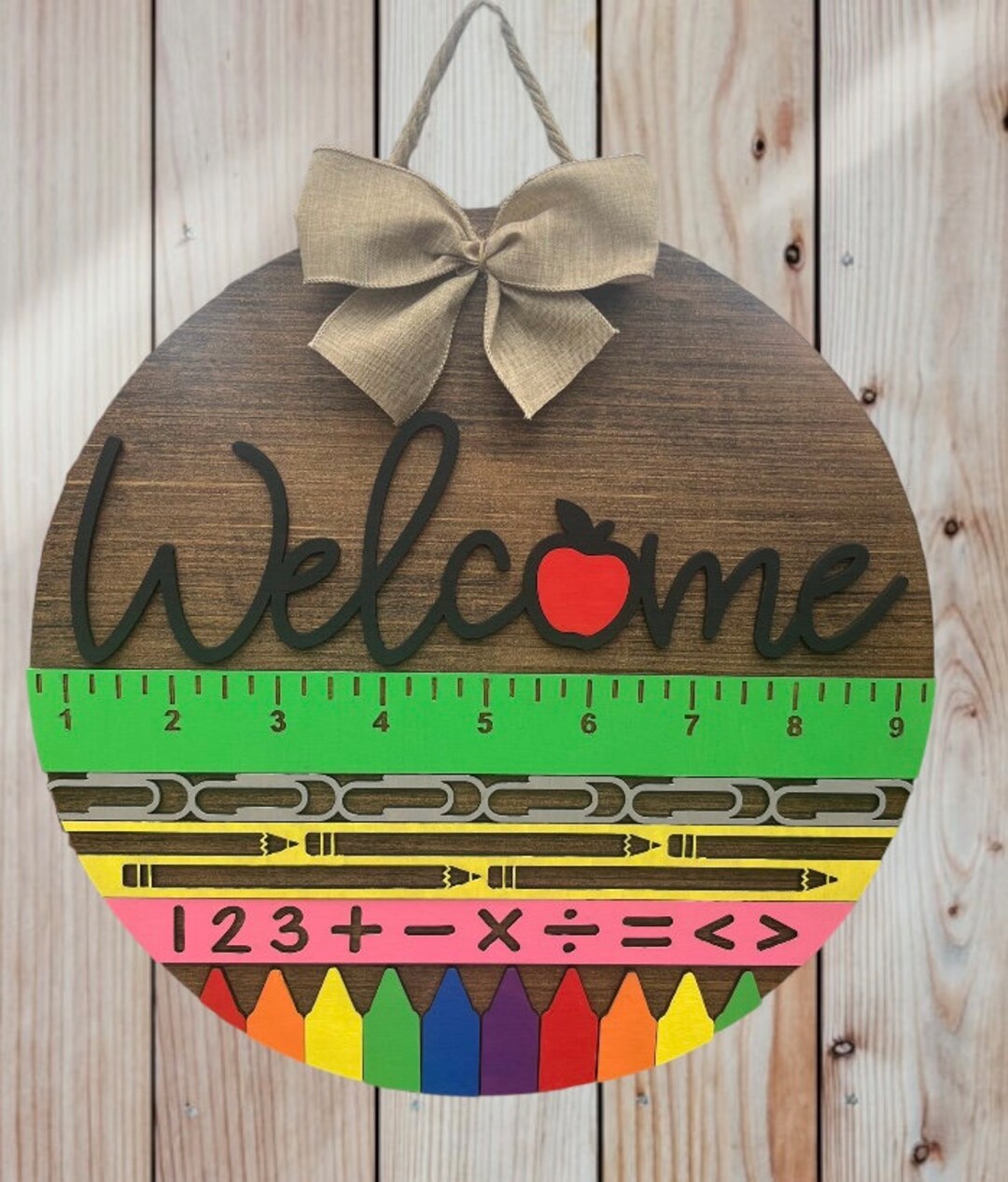 Teacher Door Decor, Back to School Wreath, Teacher Appreciation Gift ...