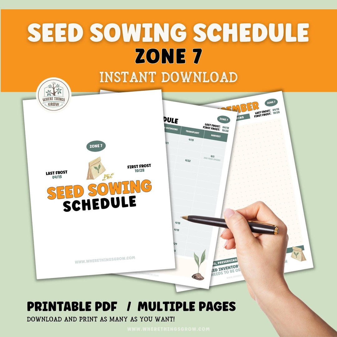 Seed Sowing Schedule for US Zone 7 Gardens, When to Plant Seeds ...