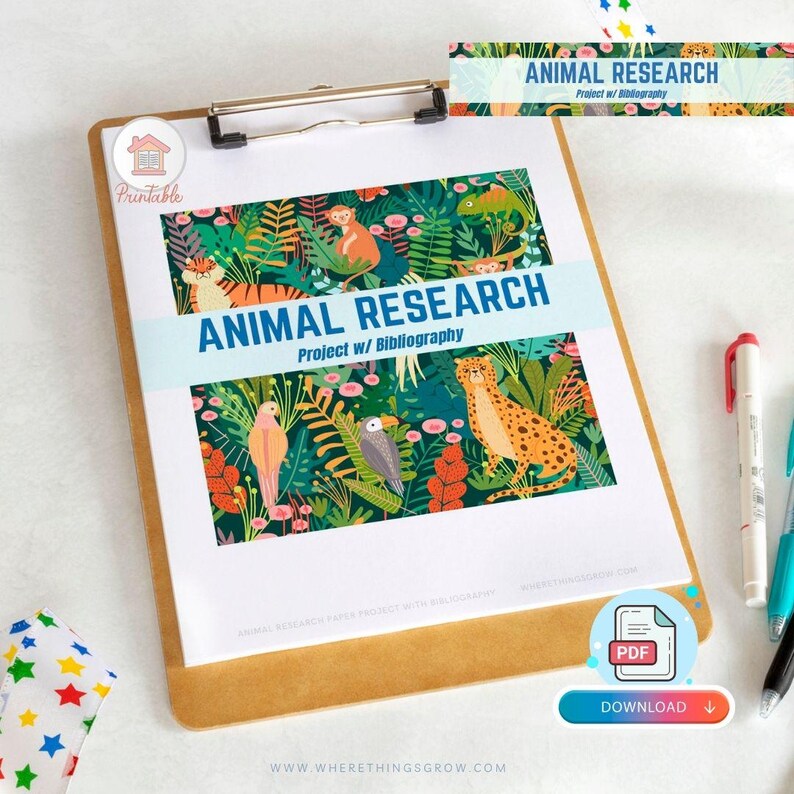 Animal Research Report Project: Middle School Homeschool Unit (PDF ...