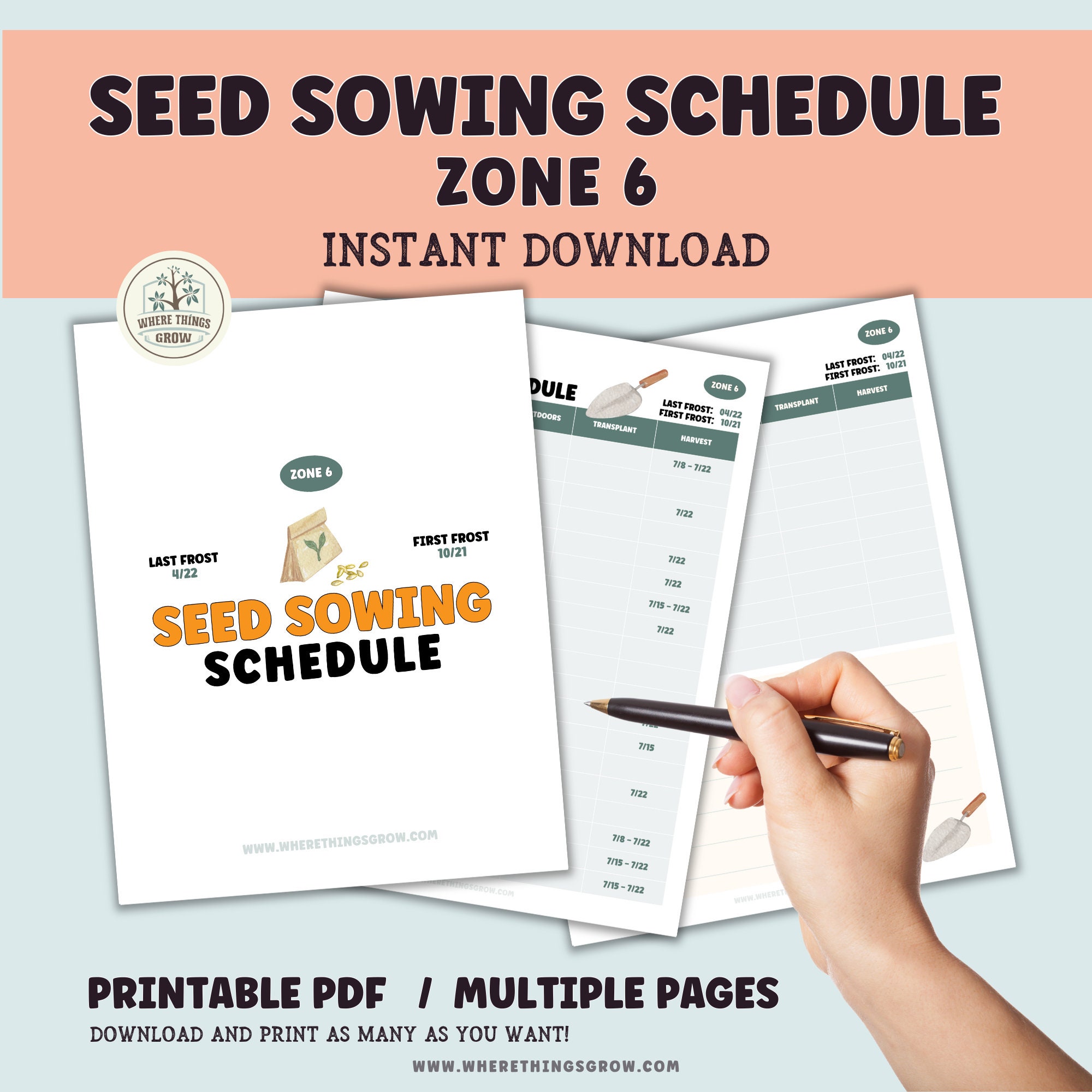 Seed Sowing Schedule for US Zone 6 Gardens, When to Plant Seeds ...