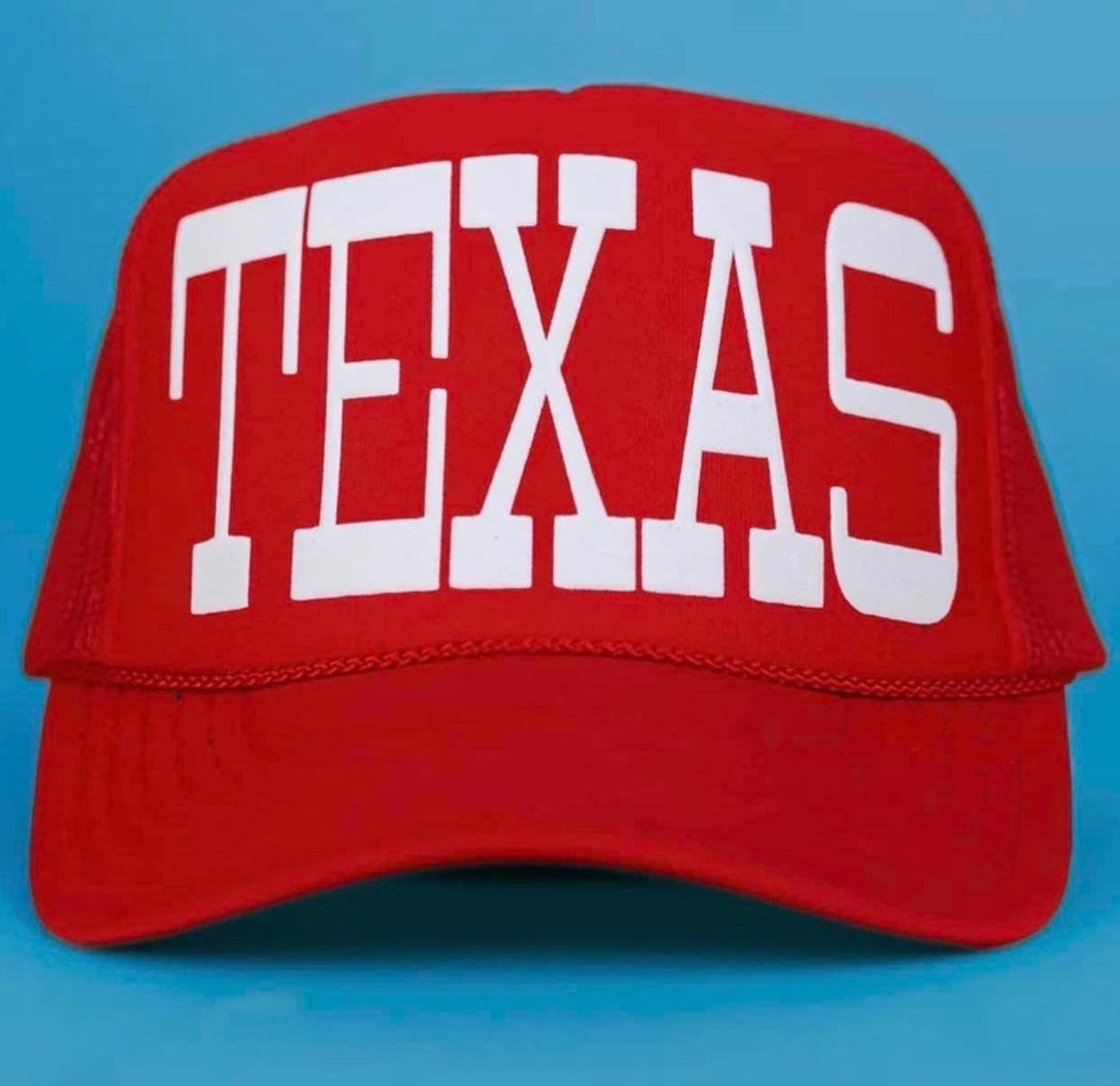 Texas Red Baseball Hat, Texas Custom Hat, Trucker Hat, Couple Hat ...