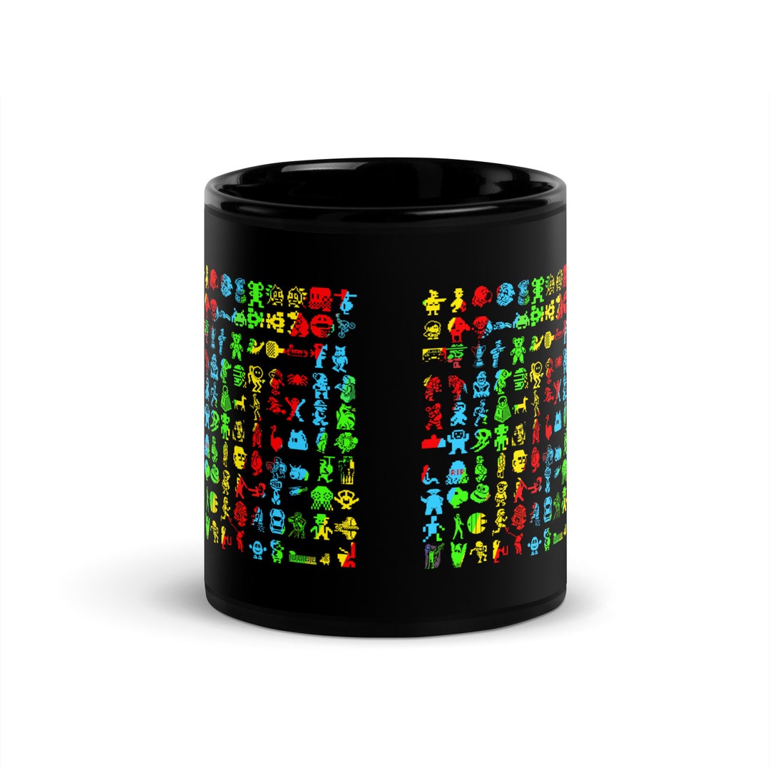 ZX Spectrum Top 100 Speccy Stripe Sprites Black Mug - Etsy