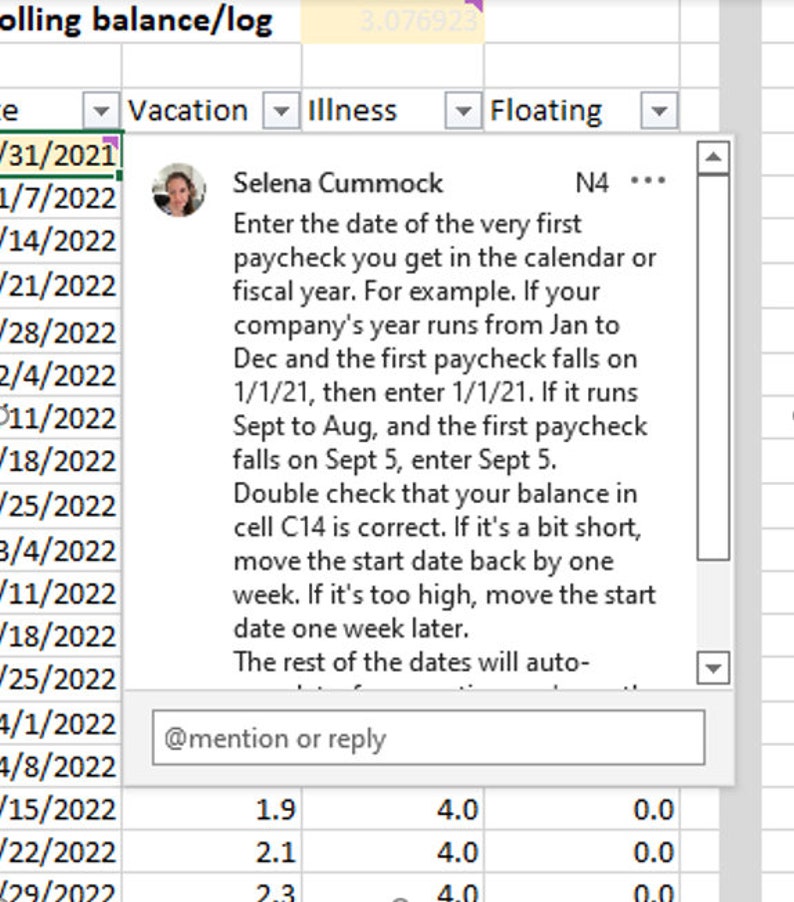 Digital Time Off Tracker Excel Template Etsy