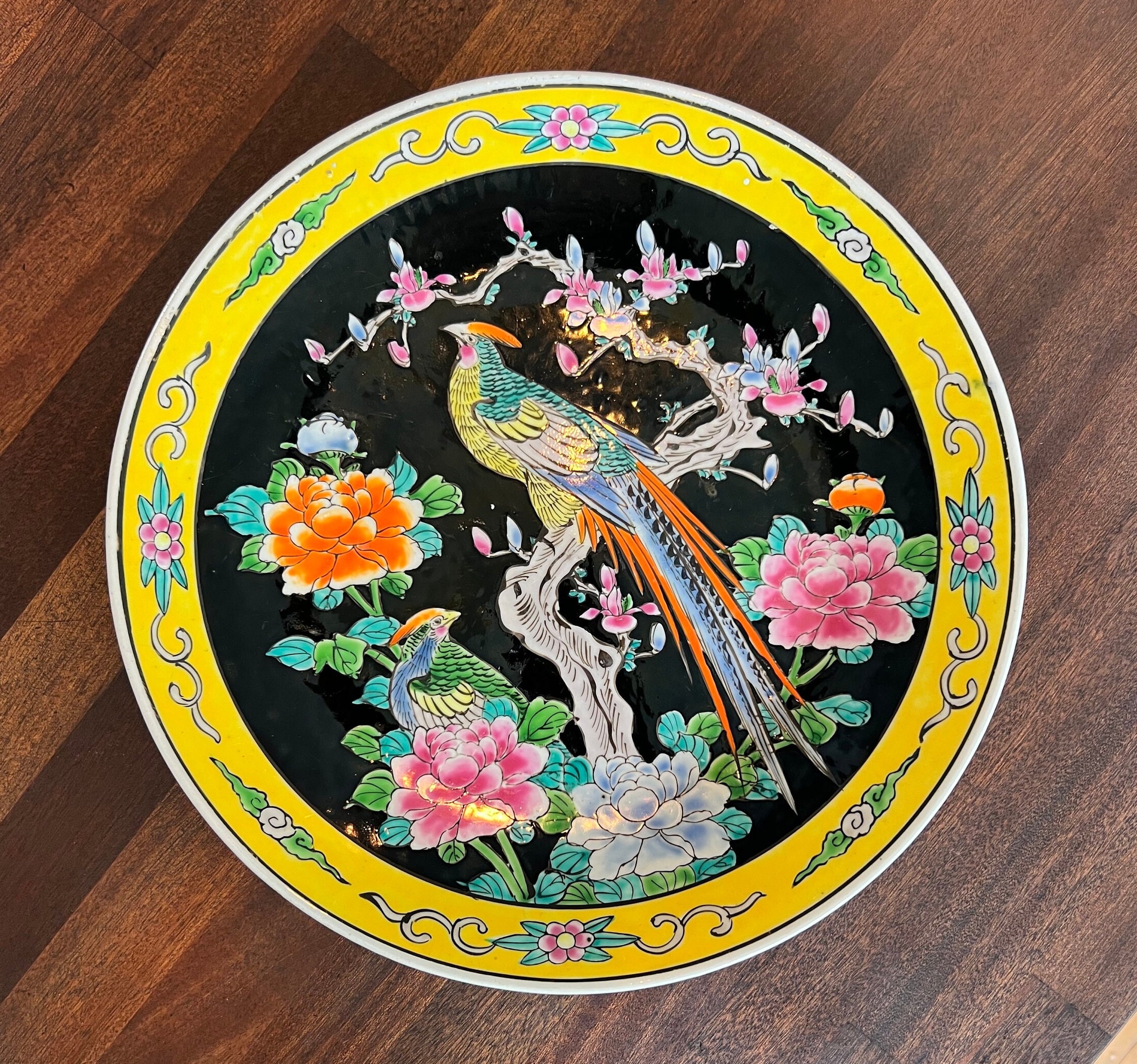 Vintage Japanese Hand Painted Plate - Large 12 1/8” Diameter ...
