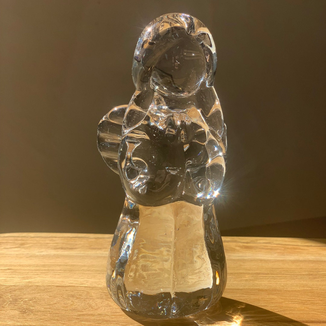 Vintage Crystal Angel - Small Praying Angel - Angel With Ponytails ...