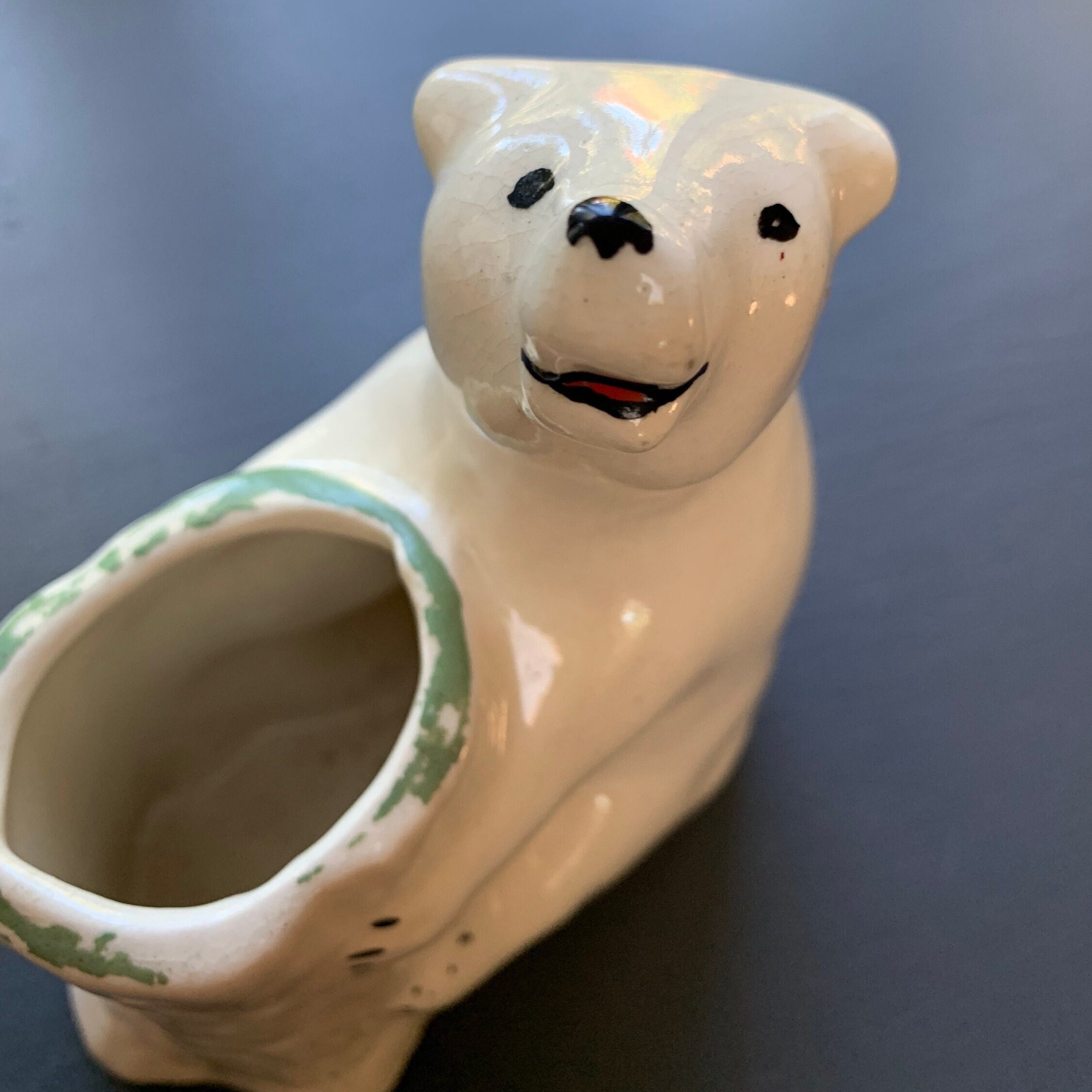 Vintage Polar Bear Planter Art Pottery Depicting a White - Etsy