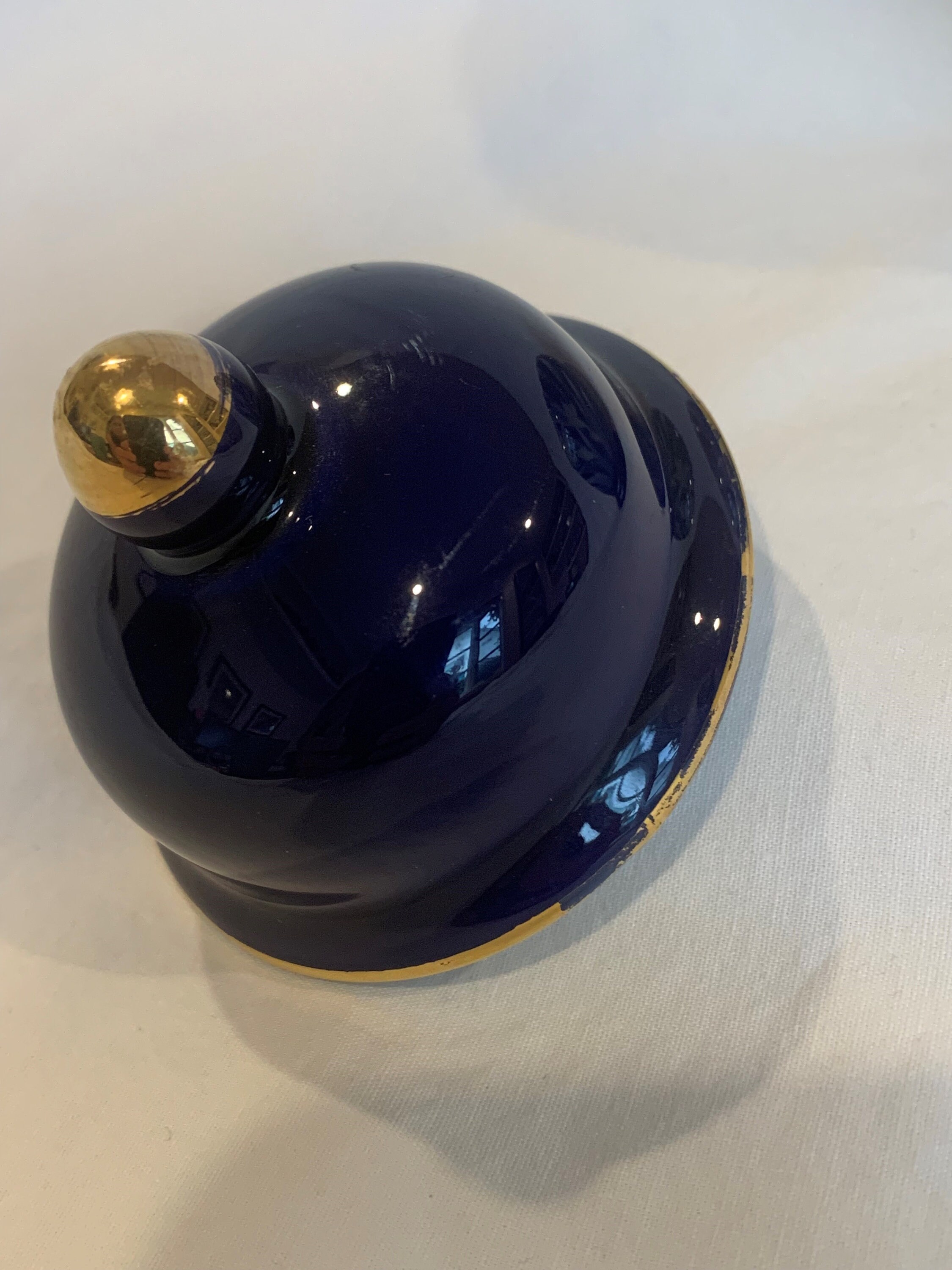 Ginger Jar With Iris cobalt With Gold Accents Made in Japan - Etsy