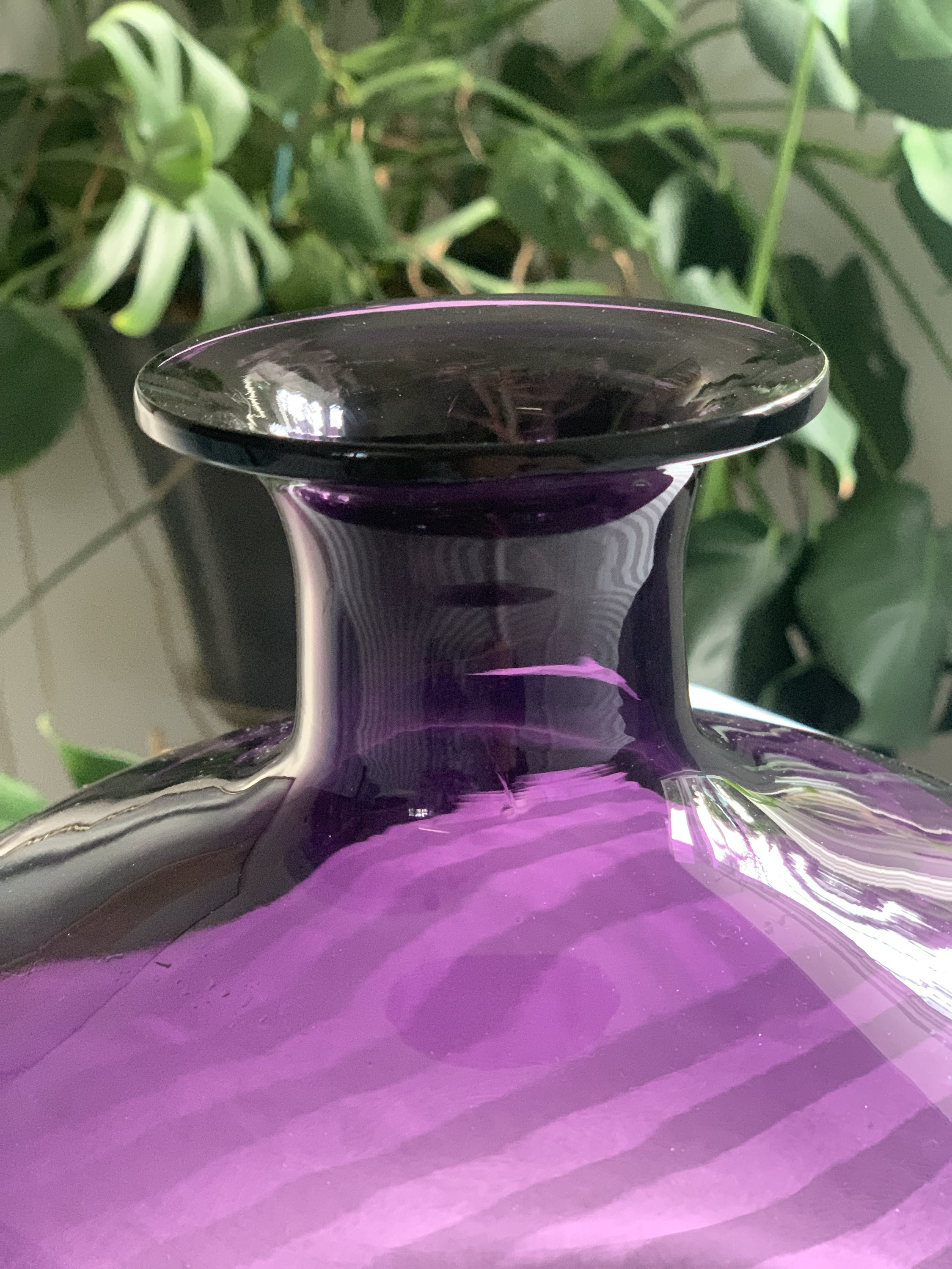 Vintage Amethyst Decanter Extra Large Sized Beautiful Purple Glass ...
